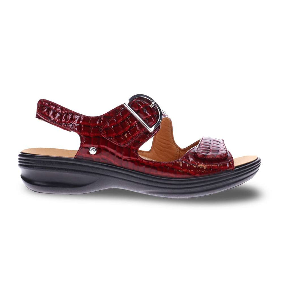 Barcelona Back Strap Sandal - Red Croc – Comfort Co Shoes Australia