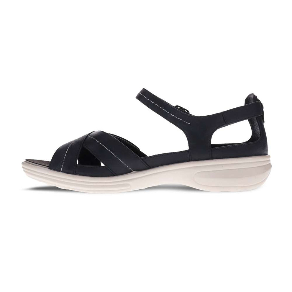 Lucea Sandal - Black French/ White – Comfort Co Shoes Australia