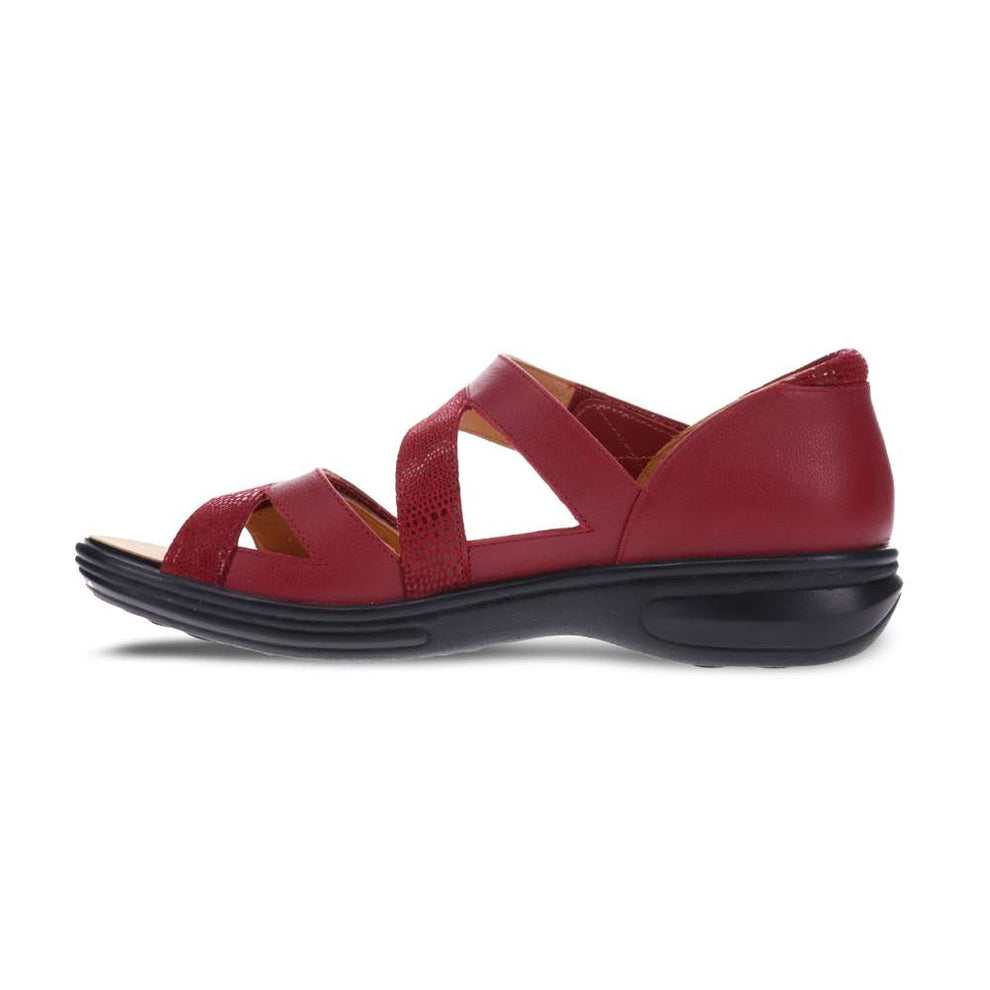 Mauritius Sandal - Cherry French/Lizard – Comfort Co Shoes Australia