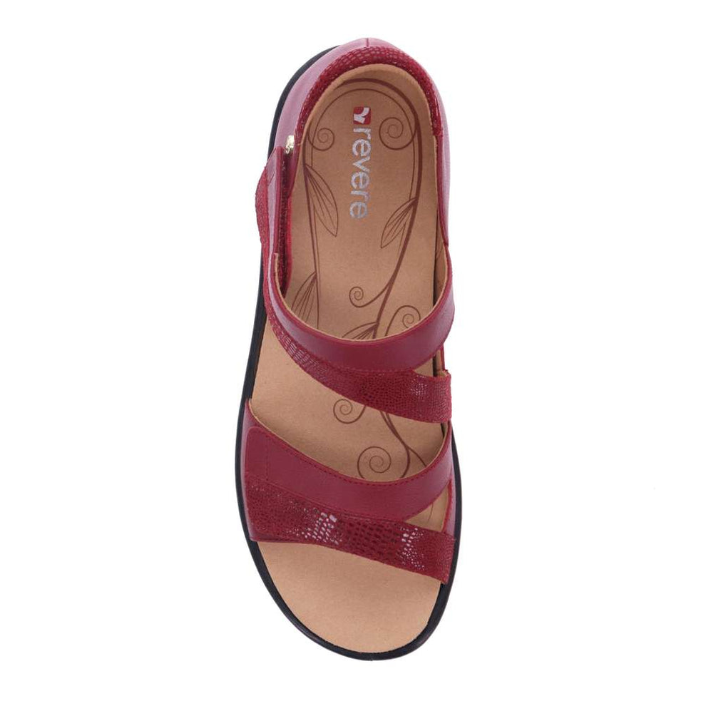 Mauritius Sandal - Cherry French/Lizard – Comfort Co Shoes Australia