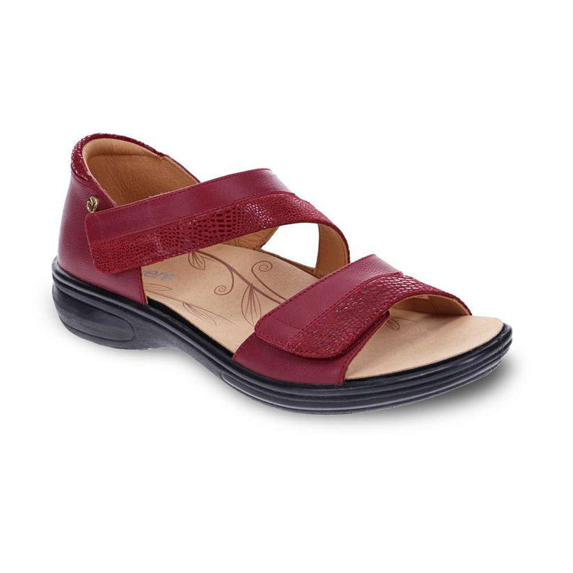 Mauritius Sandal - Cherry French/Lizard – Comfort Co Shoes Australia