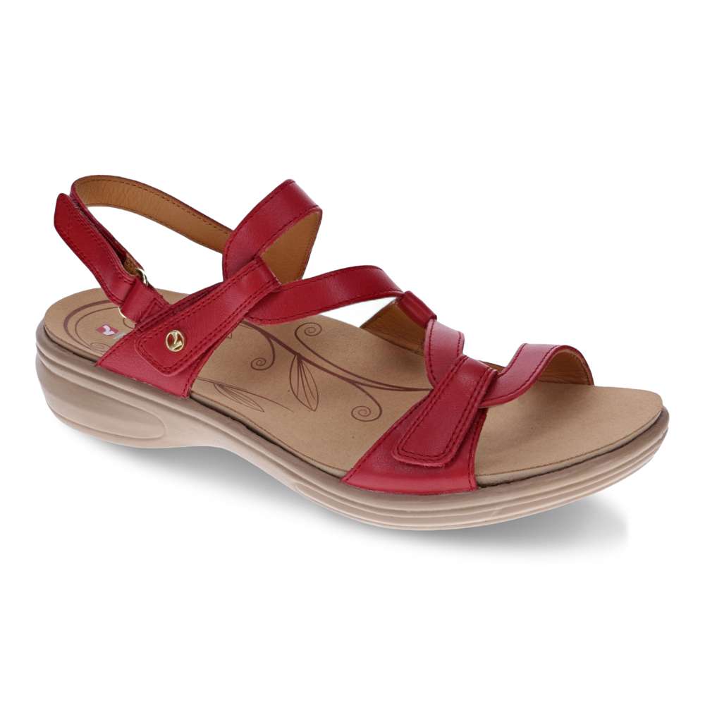Miami Adjustable Sandal - Ruby Red – Comfort Co Shoes Australia